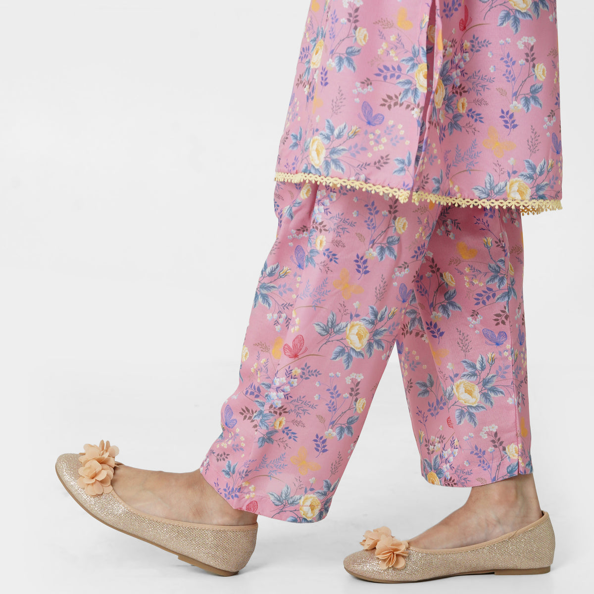 Pink Floral Printed 2pc Eastern Set – Oaklynn